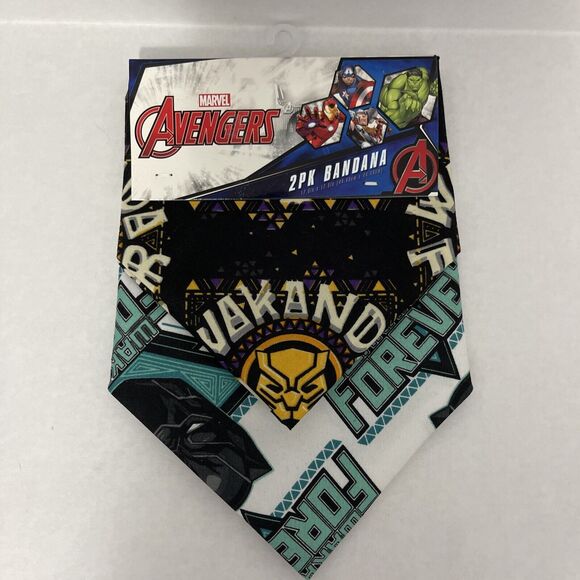 Dog | Marvel Avengers 2pk Pet Bandana 175 X 175 Wakanda Forever Black ...